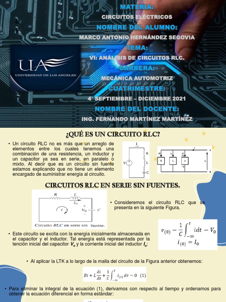Tema Vi. - Anàlisis de Circuitos RLC | PDF | Red eléctrica | Oscilación