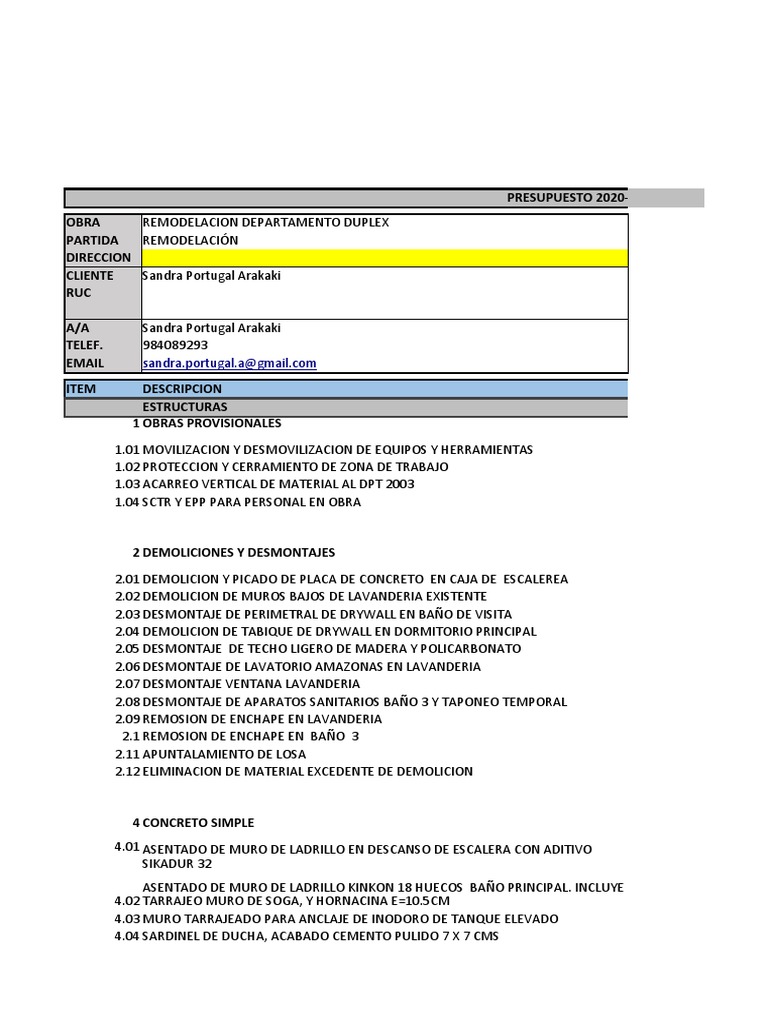 Ptto Basico | PDF | Elementos arquitectónicos | Ingeniería de Edificación