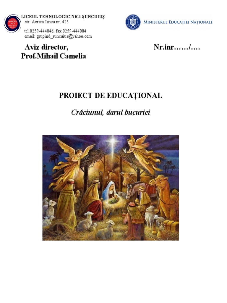 Proiect Educational Serbare Craciun | PDF