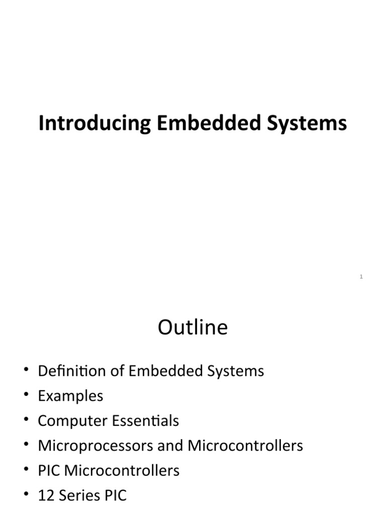 1.new - Introducing Embedded Systems and The Microcontrollers | PDF | Embedded System | System ...