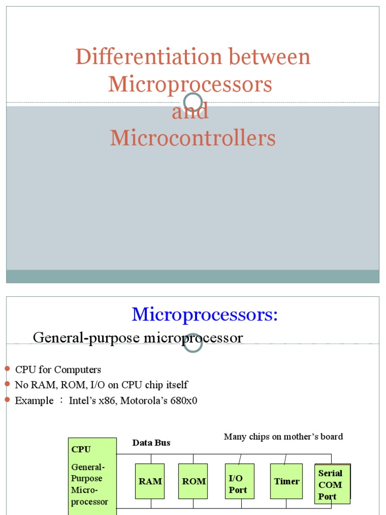 2.new - Differentiation Between A Microprocessor and A Microcontroller ...