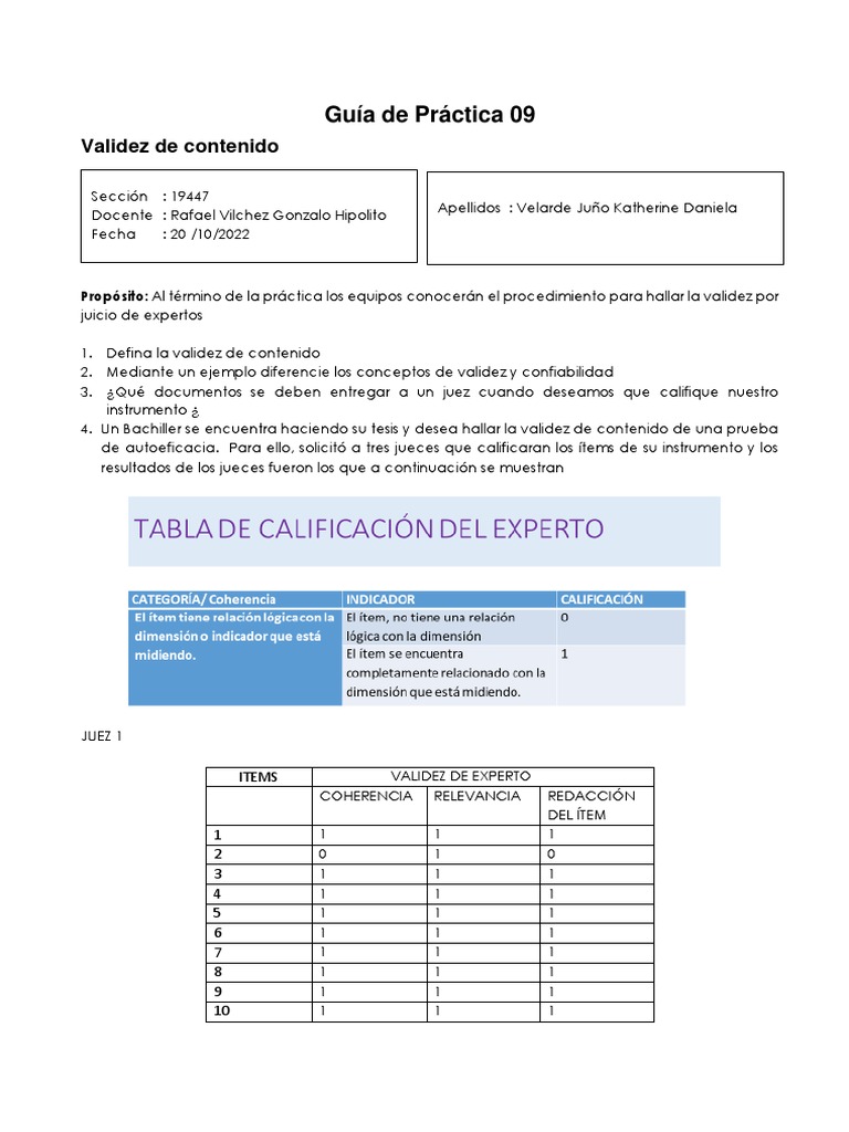 2guía de Práctica 09-C.I.ps. | PDF | Validez (Estadísticas) | Cognición