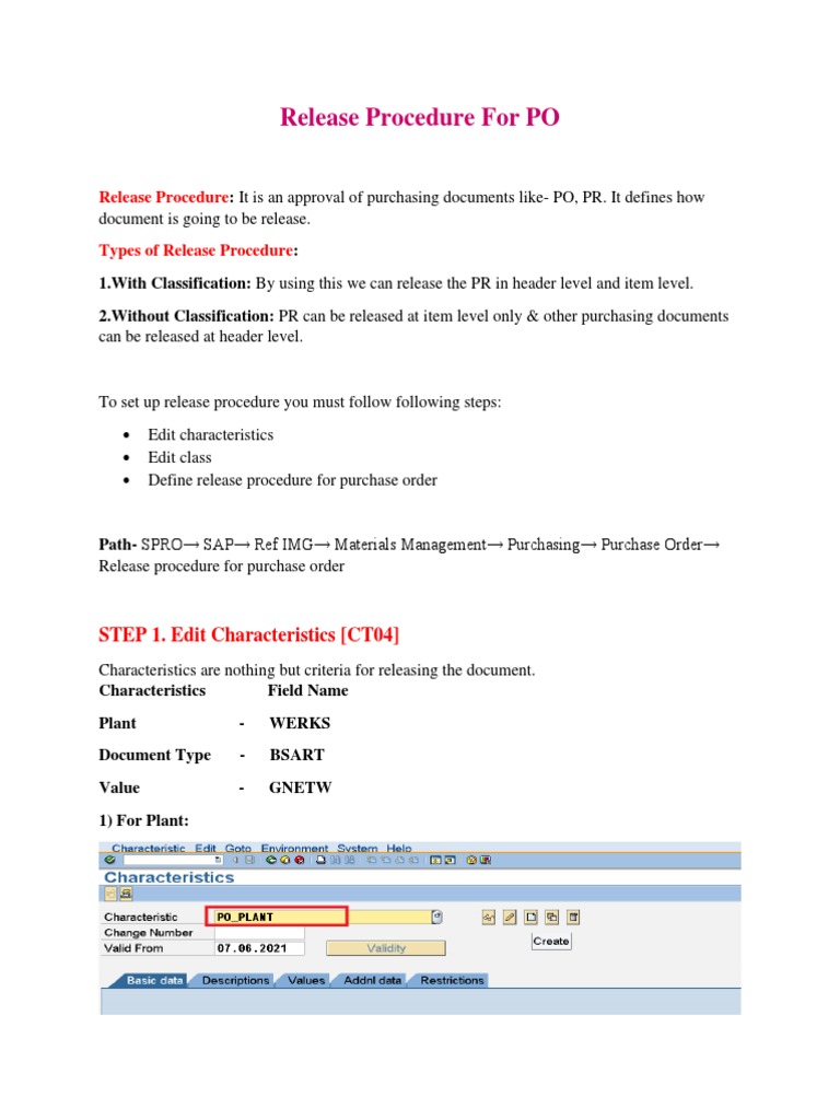 PO Release Procedure Guide | PDF | Computers
