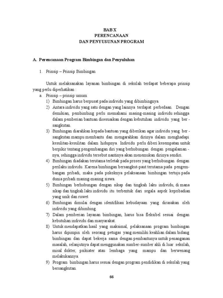 BK Bab X Perencanaan Dan Penyusunan Program | PDF