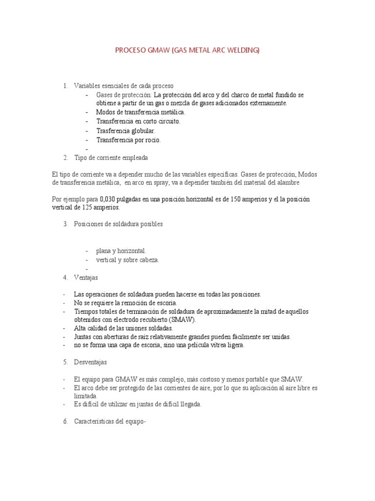 Proceso Gmaw | PDF