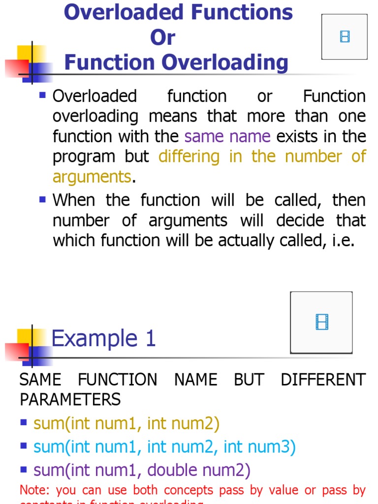 Lec 17 Overloading Functions Pdf Parameter Computer Programming Subroutine