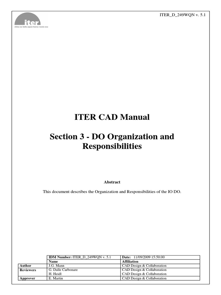 CAD Manual 03 - DO Organization and Responsibilities 249WQN v5.1 | PDF ...