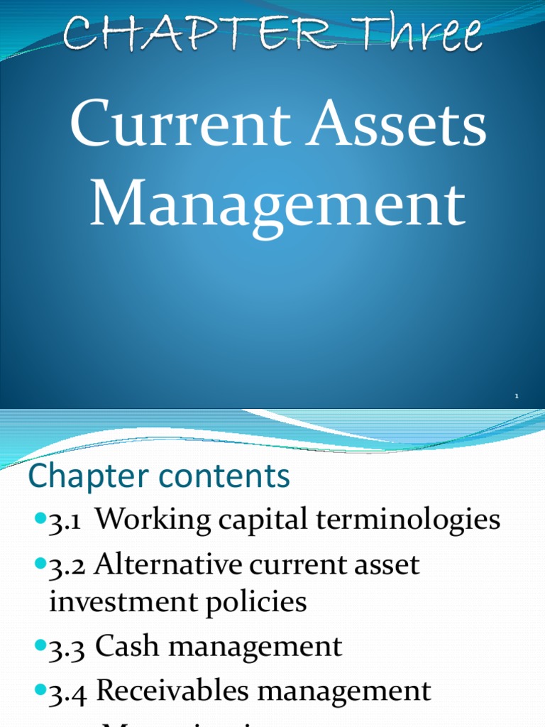 Chapter 3 Current Assets Management | PDF