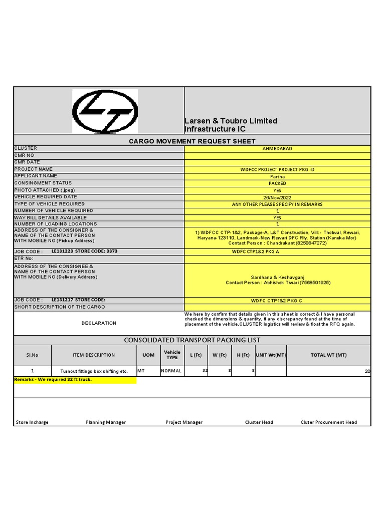 Transport Request Format | PDF | Transport | Service Industries Transport Request Format | PDF | Transport | Service Industries