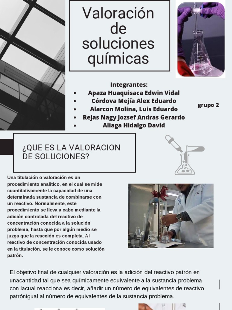 Valoración de Soluciones Químicas | PDF | Valoración | Química