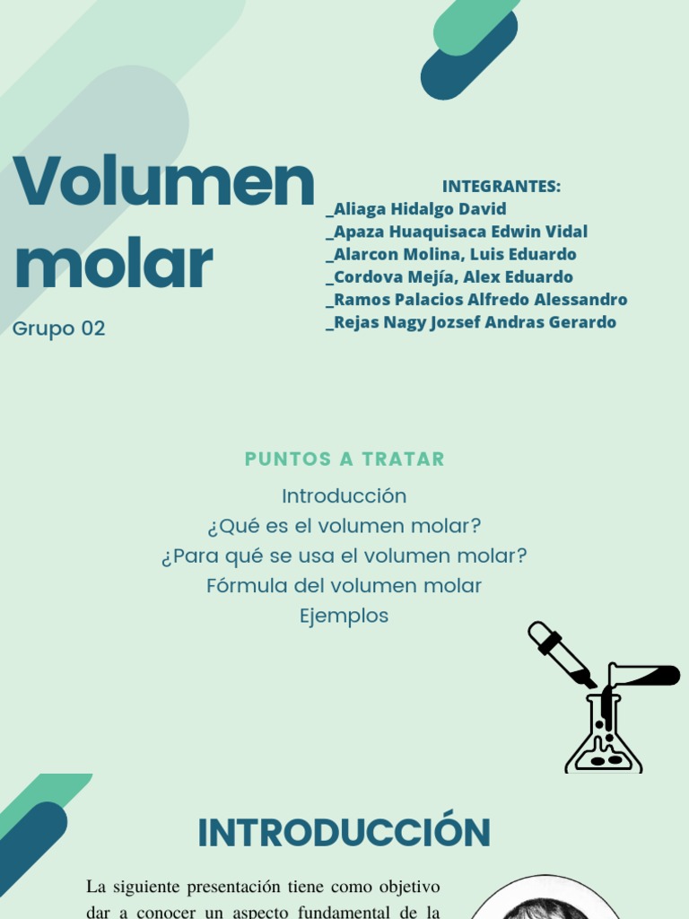 Volumen Molar | PDF | Mole (Unidad) | Volumen