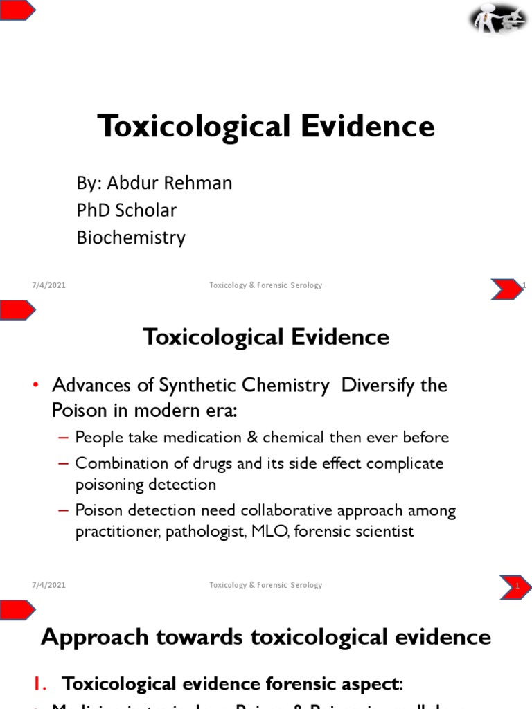 Toxicological Evidence | PDF | Toxicology | Poison