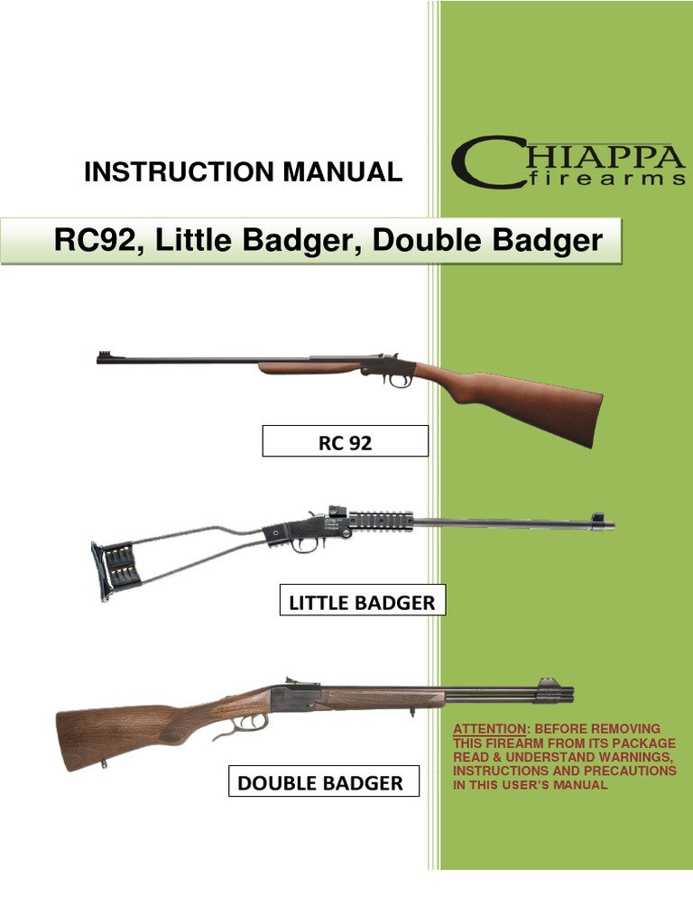 Little Badger Manual | PDF | Cartridge (Firearms) | Gun Barrel
