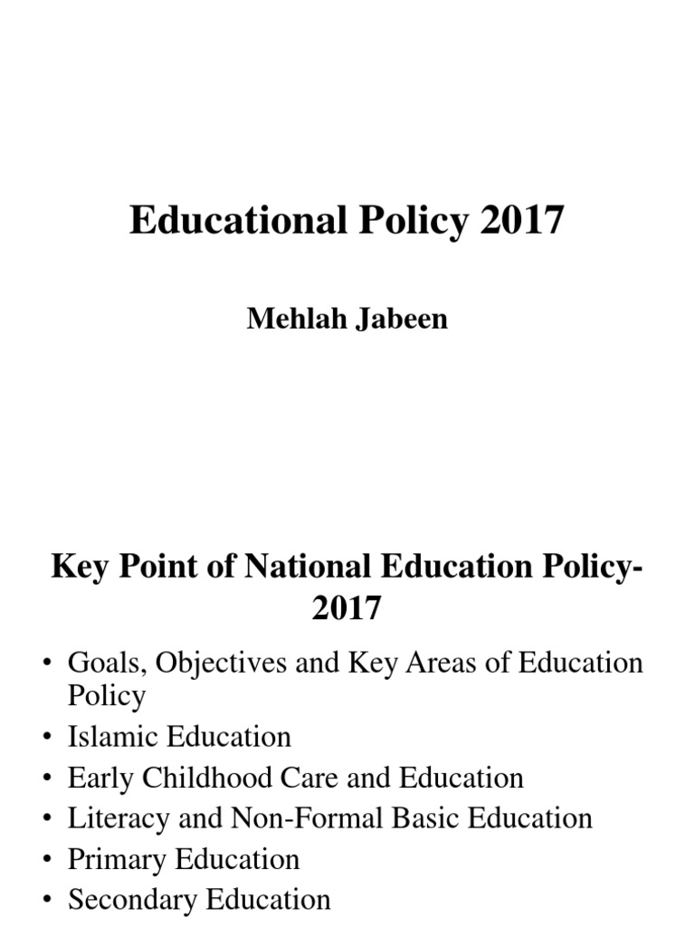 Unit 5 Educational Policy 2017 | PDF | Early Childhood Education | Literacy