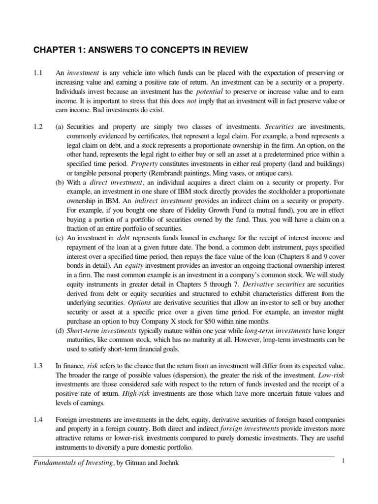 CR01 | PDF | Investing | Stocks