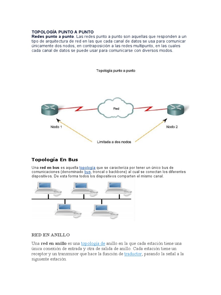 Tipos de Topologías de Red Explicadas | PDF | Topología de la red | Red ...