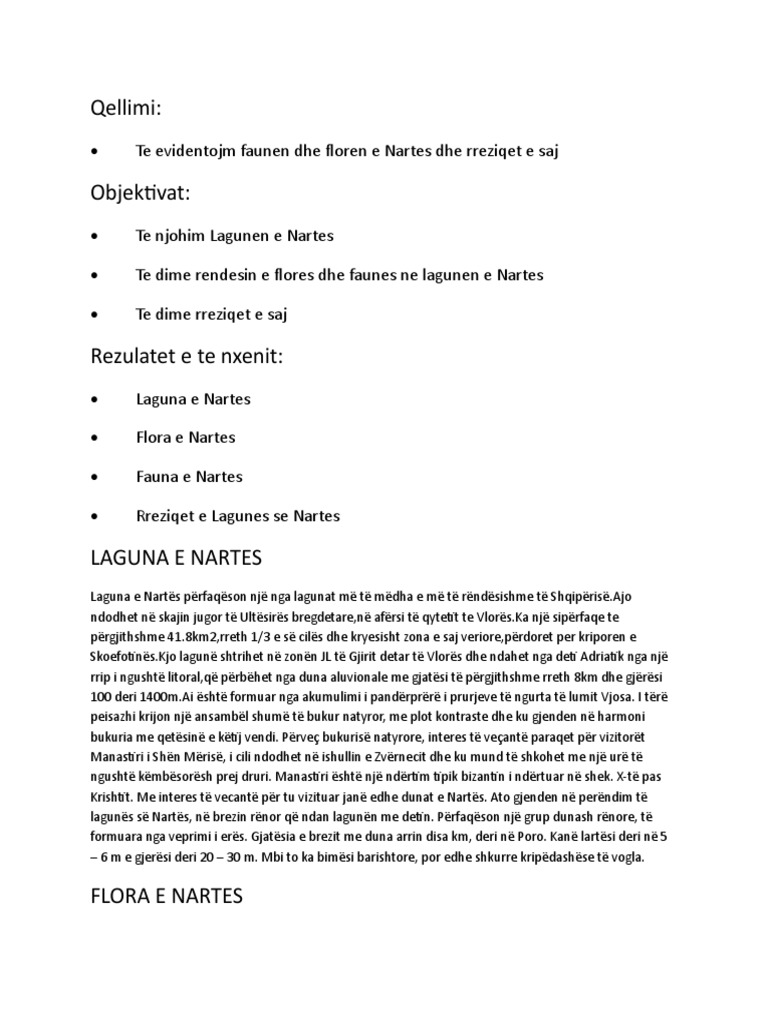 Laguna e Nartes Projekt | PDF