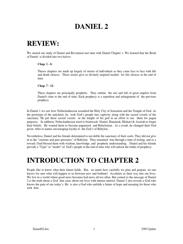 Daniel 02 | PDF | Daniel (Biblical Figure) | Book Of Daniel Daniel 02 | PDF | Daniel (Biblical Figure) | Book Of Daniel