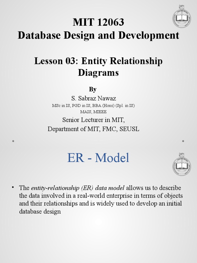 ER Diagrams for Database Students | PDF