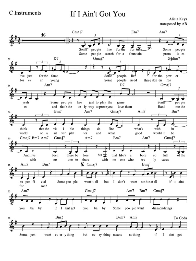 If Aint Got You | PDF