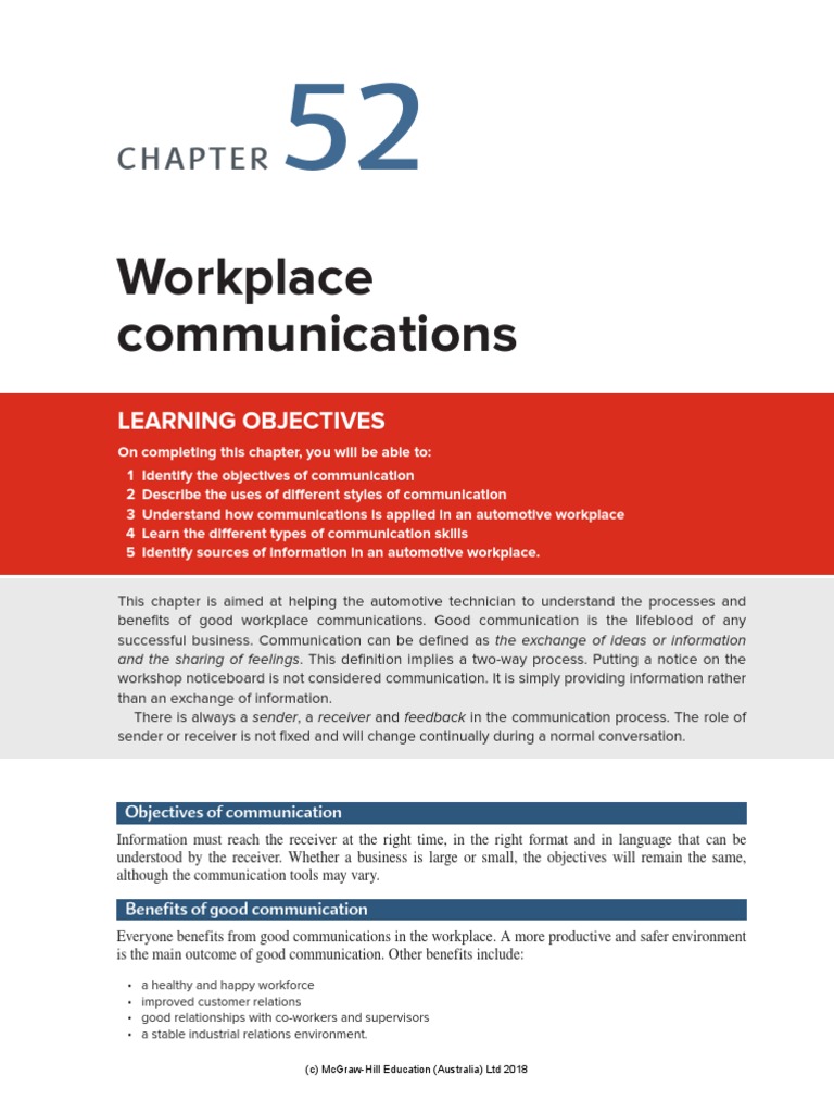 Chapter 52 - Workplace - Communication | PDF | Receipt | Communication