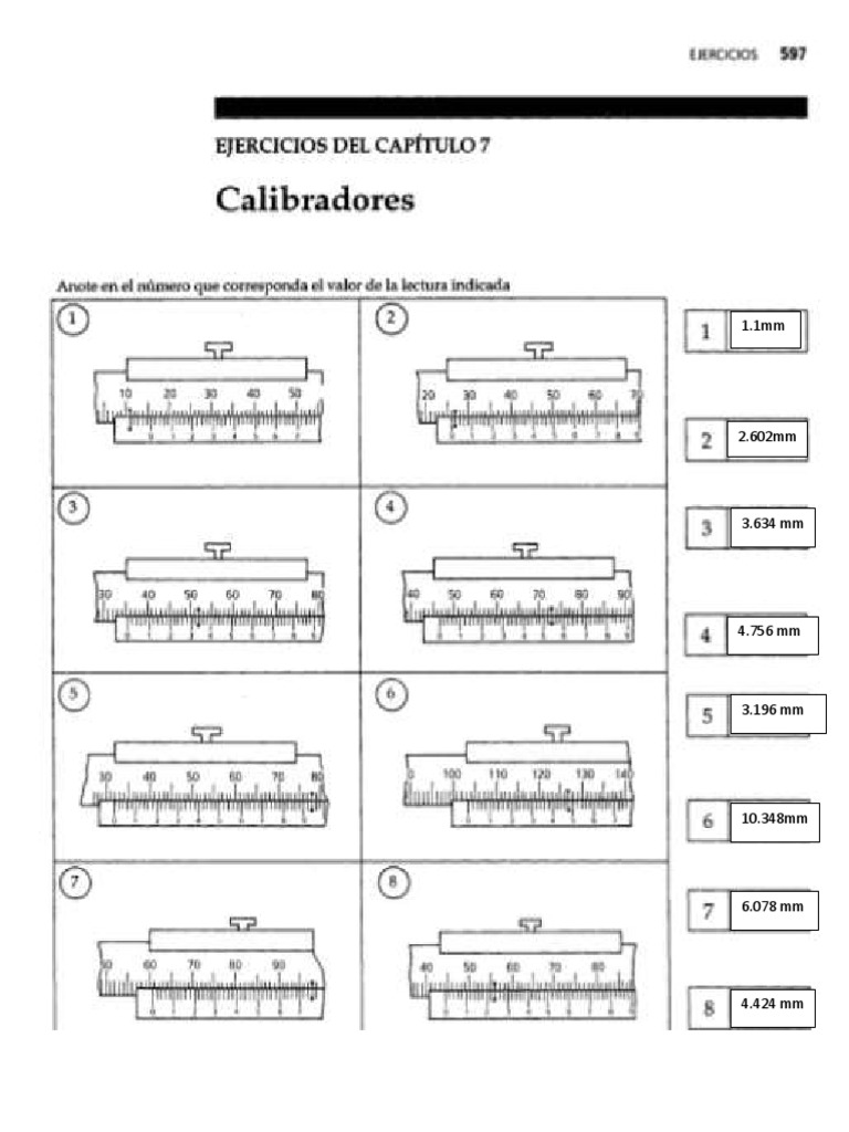 Ejercicios Vernier | PDF