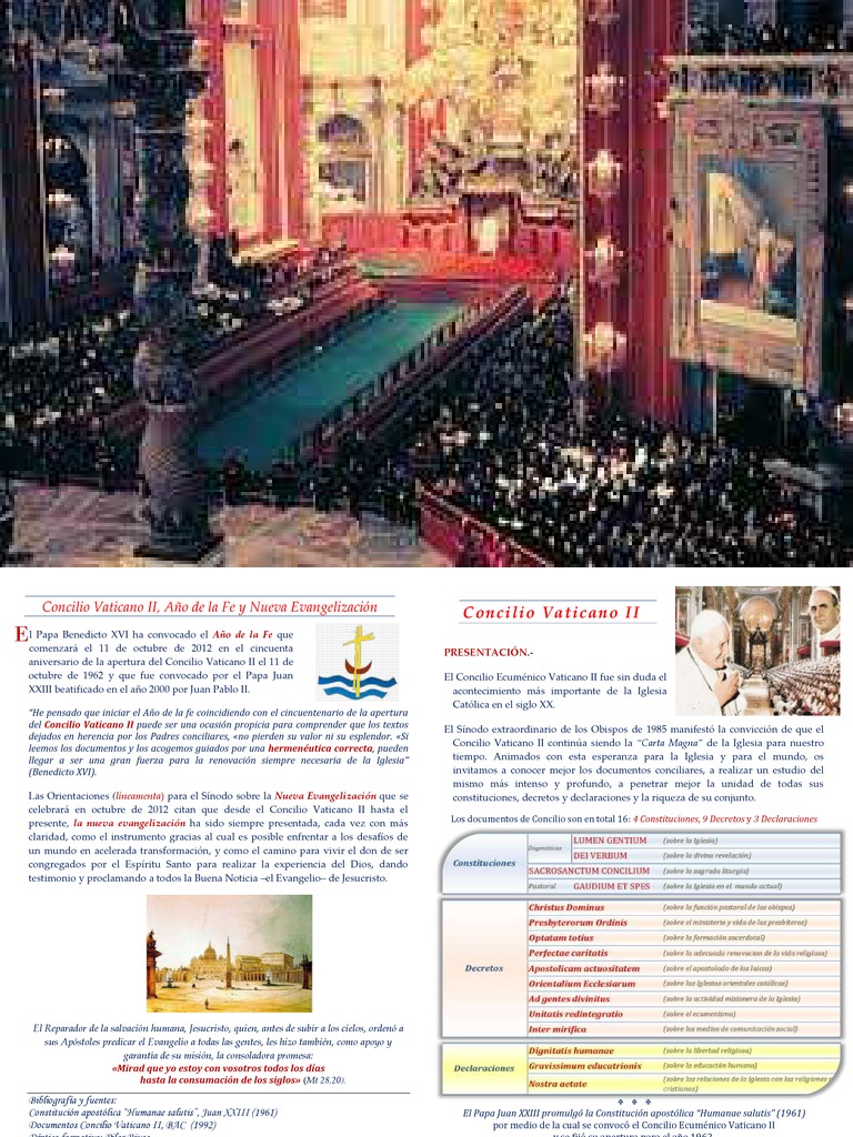 Concilio Vaticano II: Impacto y Legado | PDF | Concilio Vaticano II ...