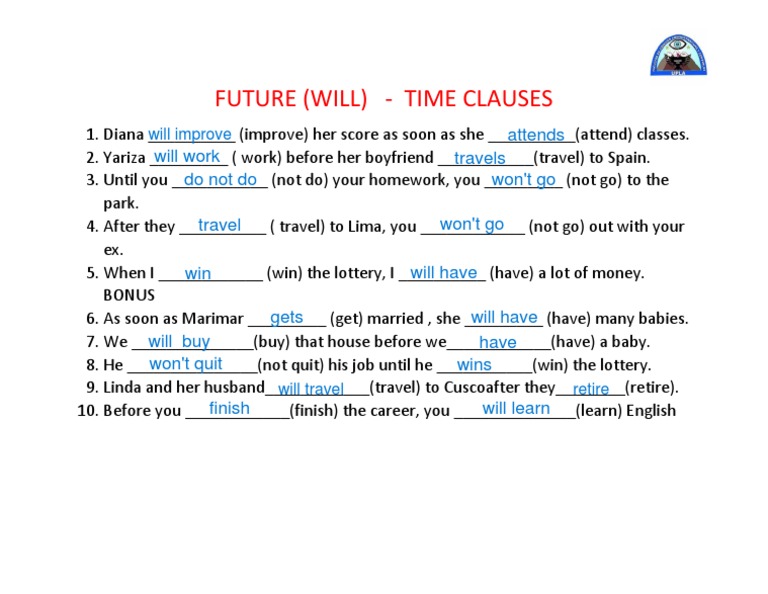 Future - Time Clauses | PDF