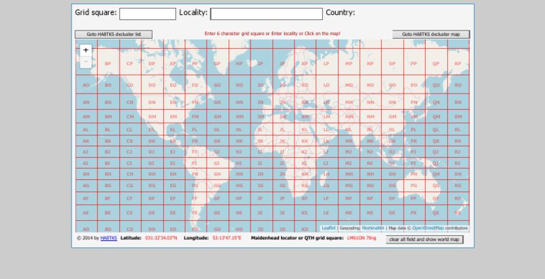 Ham Radio Maidenhead Grid Square Locator Geocoding With Google Maps by ...