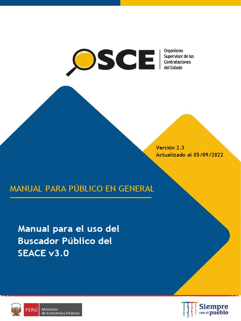 Manual del Buscador Público SEACE v3.0 | PDF | Microsoft Excel ...