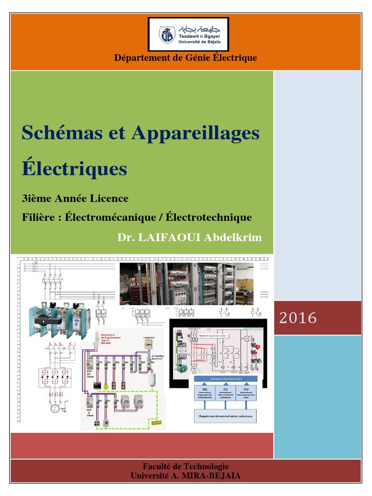Cours Schémas Et Appareillages Electriques - L3 ELM ELT - 2016 2017 - A. LAIFAOUI | PDF ...