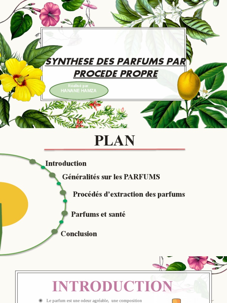 Synthese Des Parfums | PDF | Parfum | Huile essentielle