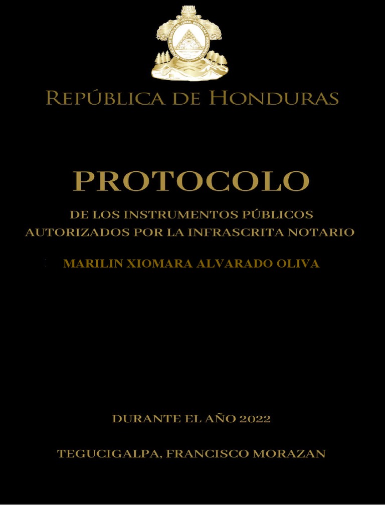 Protocolo Notarial Marilin Alvarado | PDF