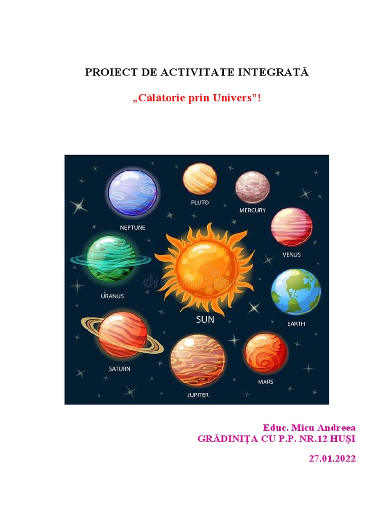 Proiect Activitate Integrata Grad2 - Universul - GR Mare | PDF
