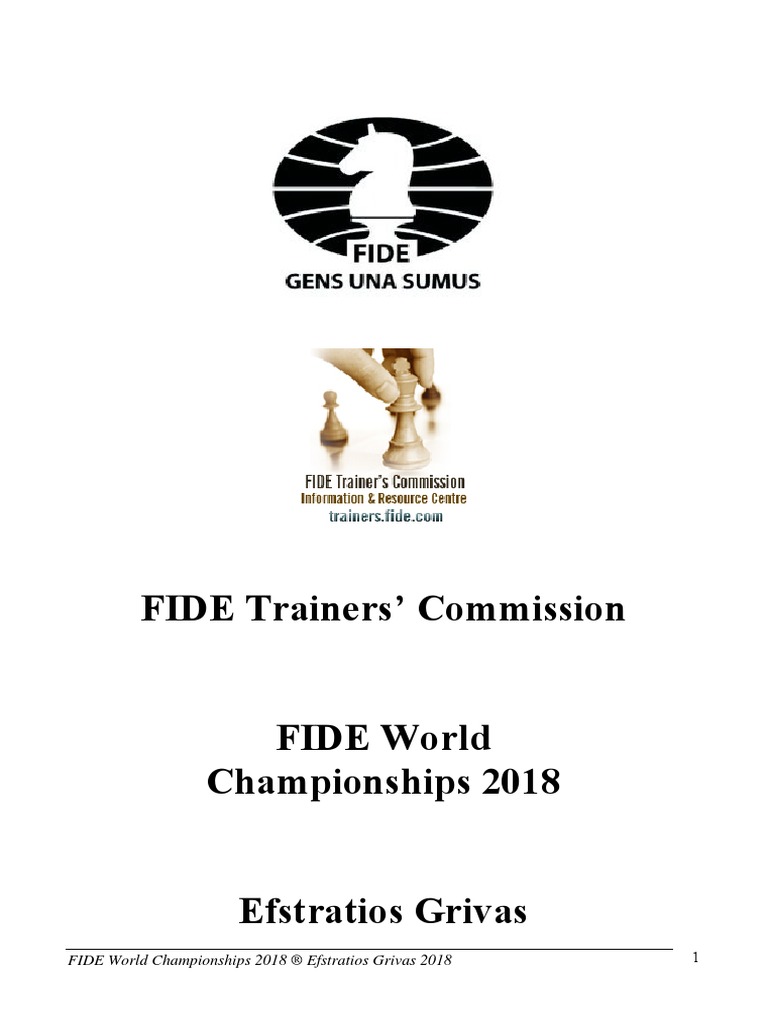 FIDE-TRG - FIDE World Championships 2018 - Book | PDF | World Chess ...