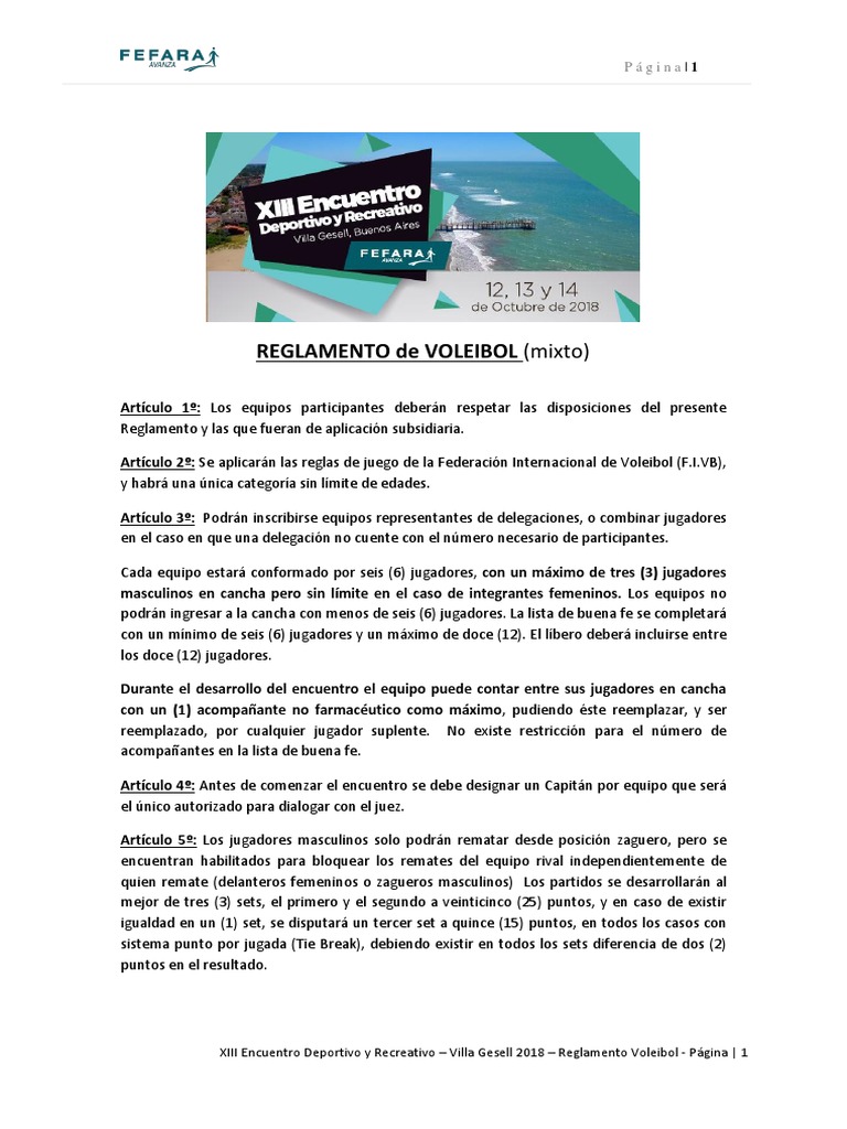 Reglamento Voleibol Pdf Vóleibol Deportes