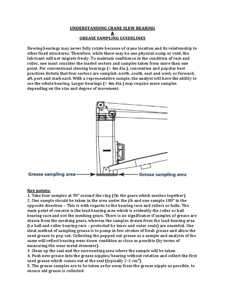 Guidelines for Effective Grease Sampling of Crane Slew Bearings to ...