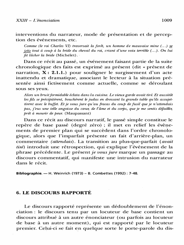 Types de discours rapporté en français | PDF | Phrase | Verbe