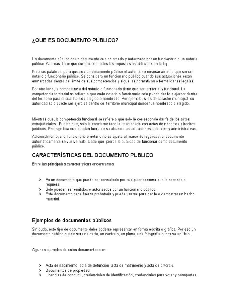 Que Es Documento Publico | PDF | Gobierno | Justicia