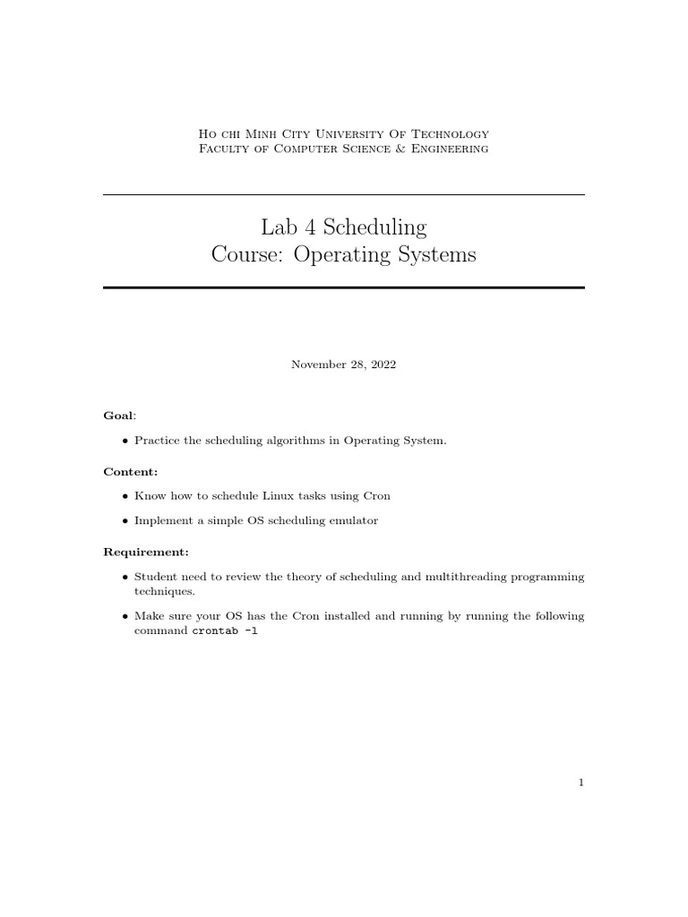 Lab 4 Scheduling V2 1 Pdf Scheduling Computing Process Computing