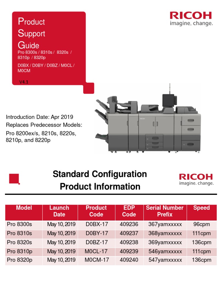 Product Support Guide for Pro 8300 Series | PDF | Printer (Computing) | Computer Network