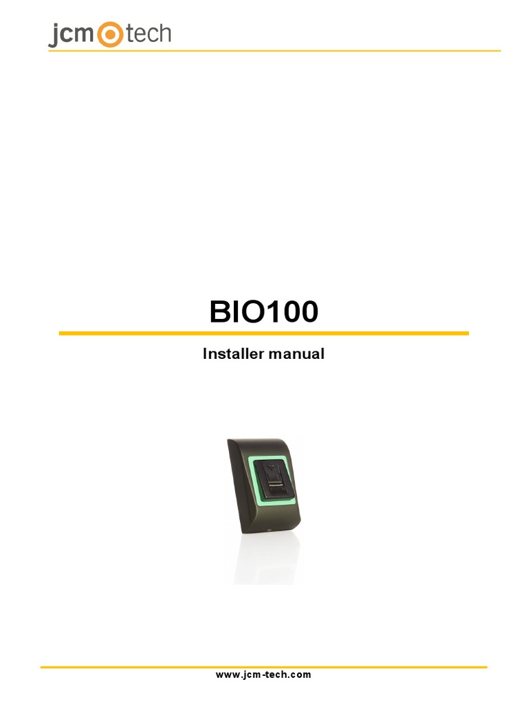 Bio 100 | PDF | Fingerprint | Biometrics
