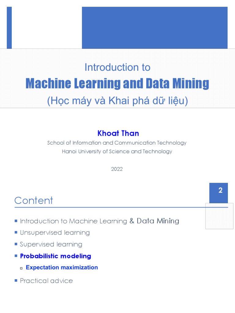 L11.2 Prob Models em | PDF | Cluster Analysis | Statistical Inference