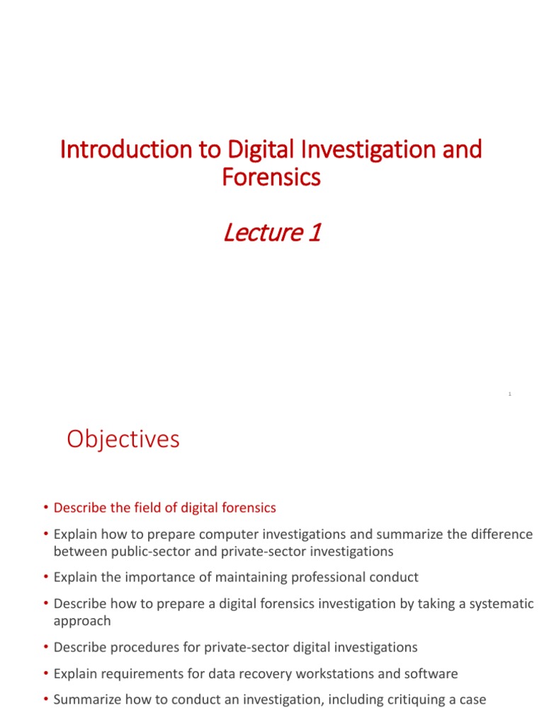 Module 1 Introduction To Digital Investigation And Forensics Pdf