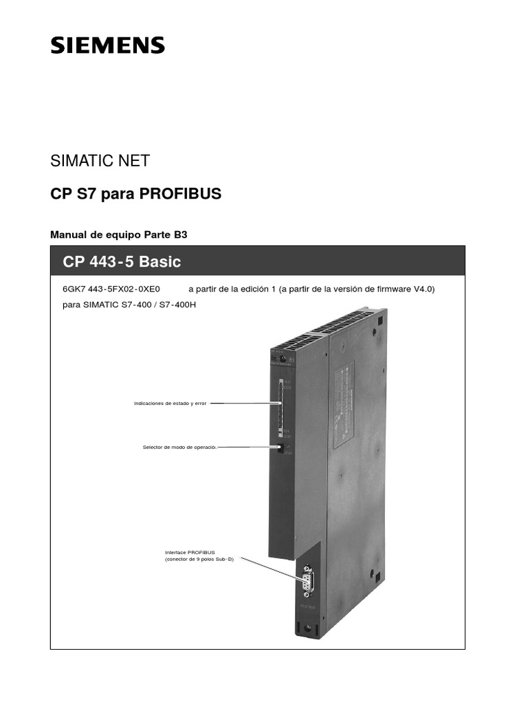 Manual Datos CP 443-5 | PDF
