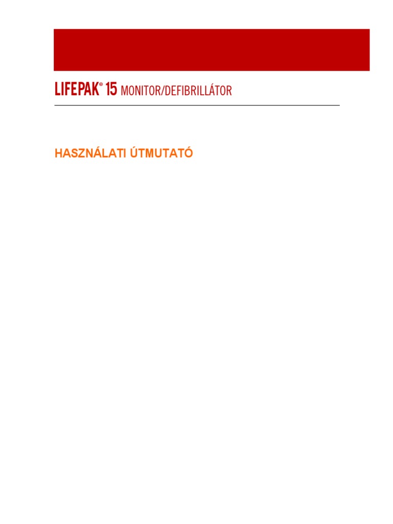 Lifepak 15 Monitor | PDF