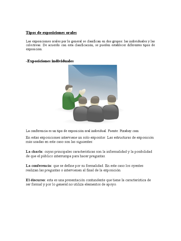 Tipos de Exposiciones Orales | PDF
