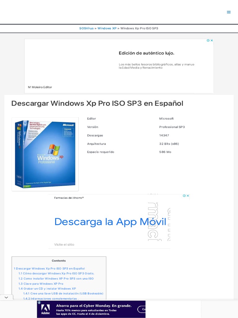 Windows XP ISO Pro SP3 GRATIS para Descargar - SOSVirus | PDF | Windows XP | Microsoft Windows