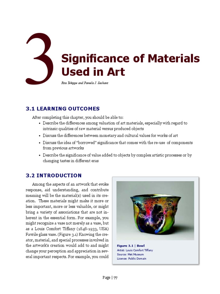 Chapter 3 Significance of Materials Used in Art | PDF