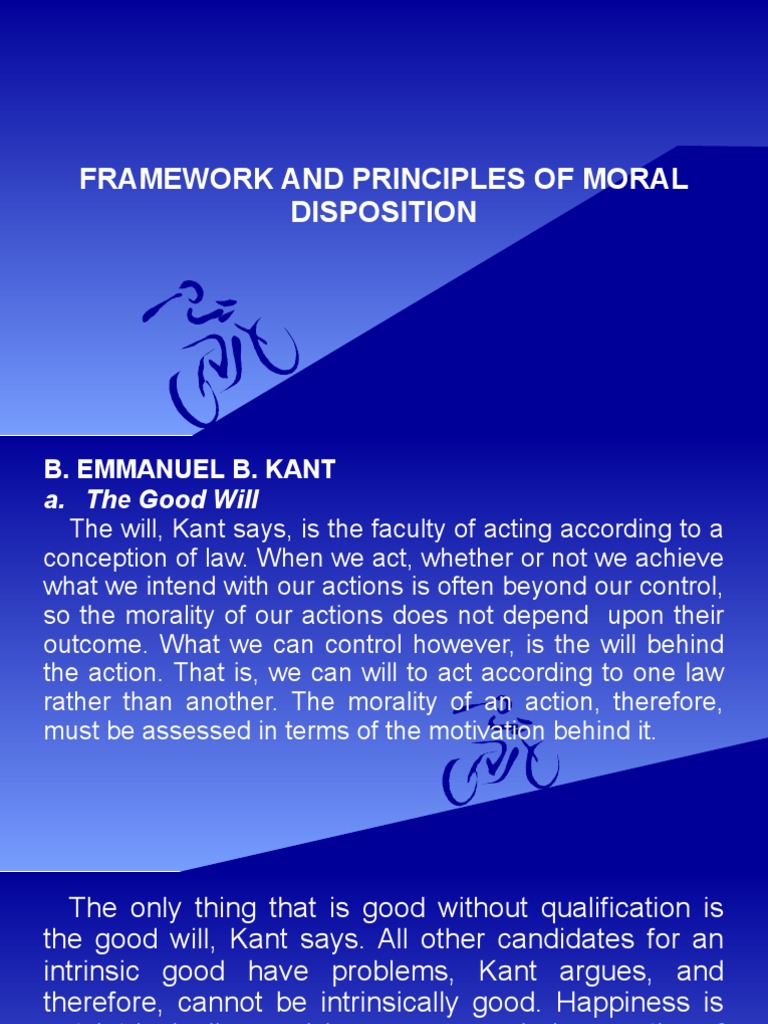 Framework and Principles of Moral Disposition 2 | PDF
